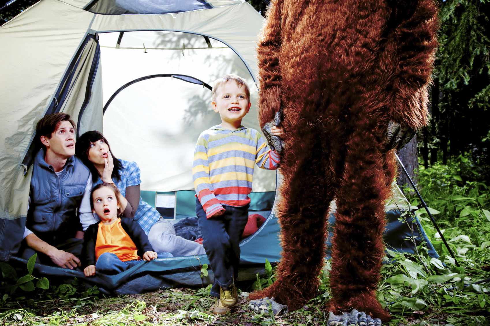 Campfire cooking with bigfoot